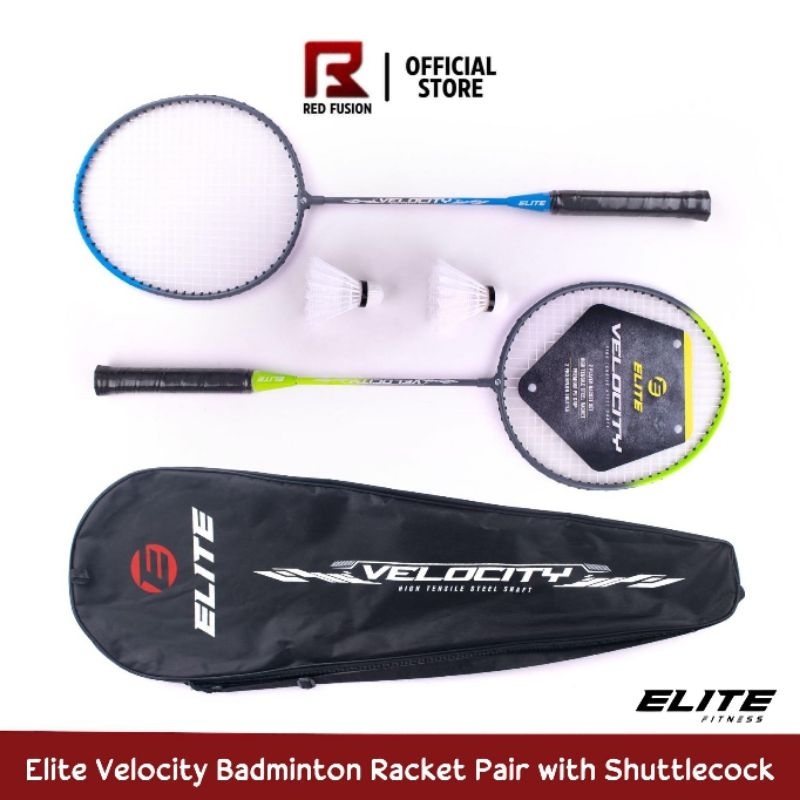 Elite Velocity Badminton Racket Pair with Shuttlecock | Shopee Philippines