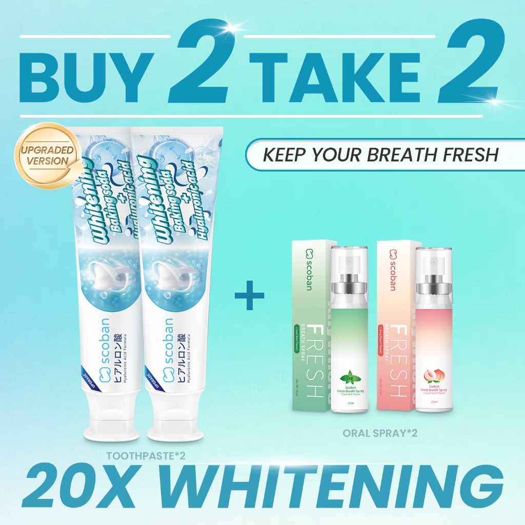 【Upgrade】scoban teeth Whitening toothpaste Peppermint Food Graded ...
