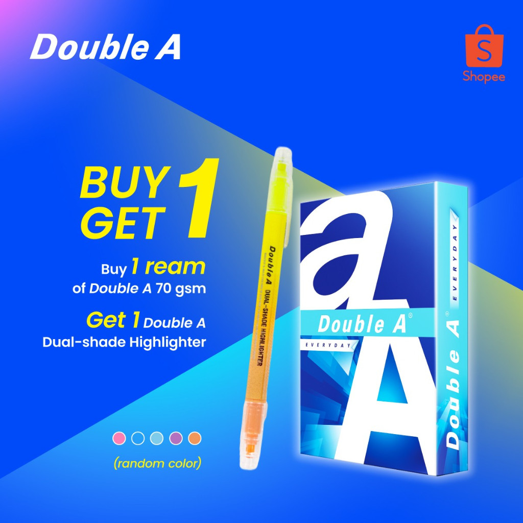 Double A Bond Paper F4(Long) 70GSM 500 Sheets per ream GET FREE Dual ...
