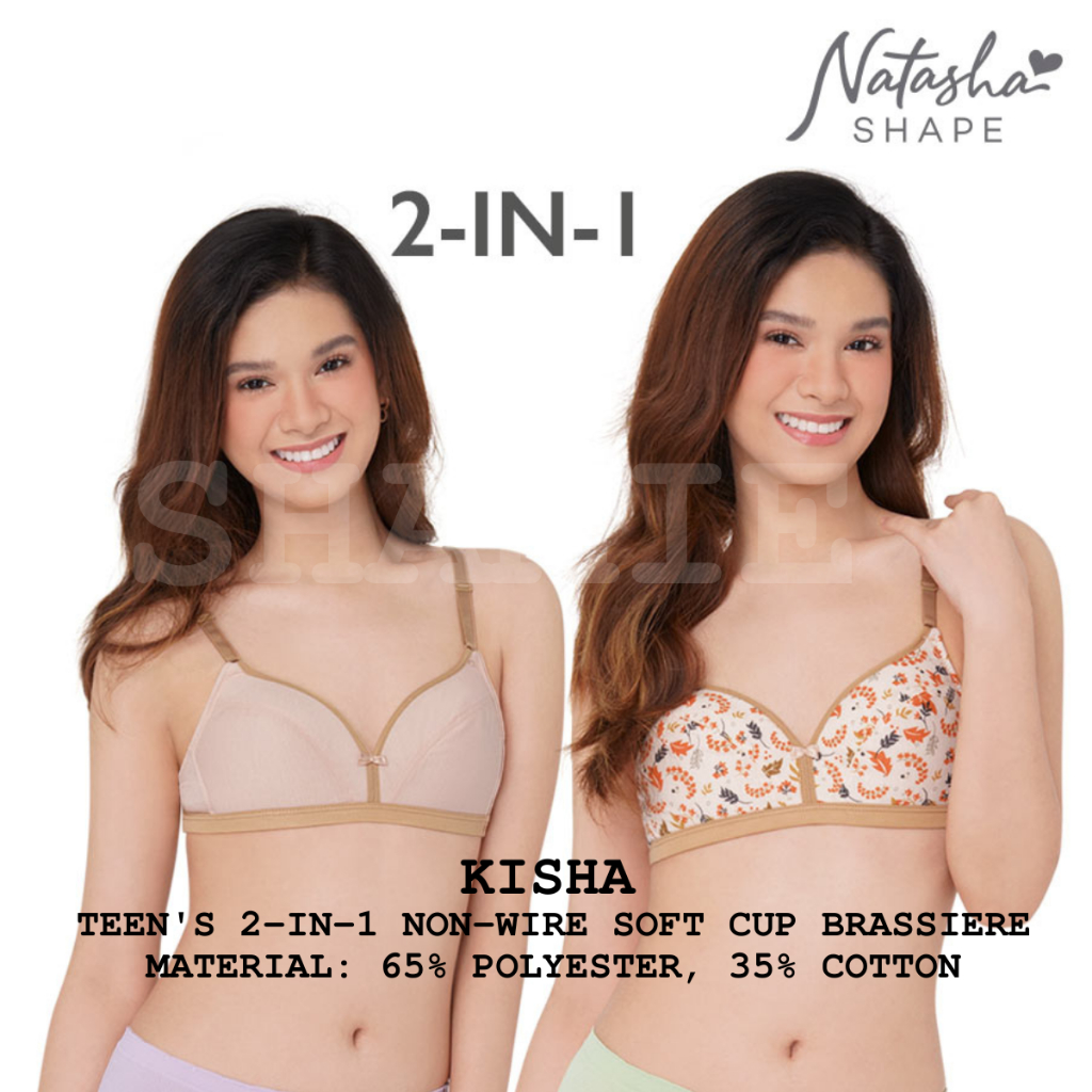 NATASHA BRA KISHA Teen's 2-in-1 Pack Non-wire Soft Cup Brassiere 100% Original | Shopee Philippines
