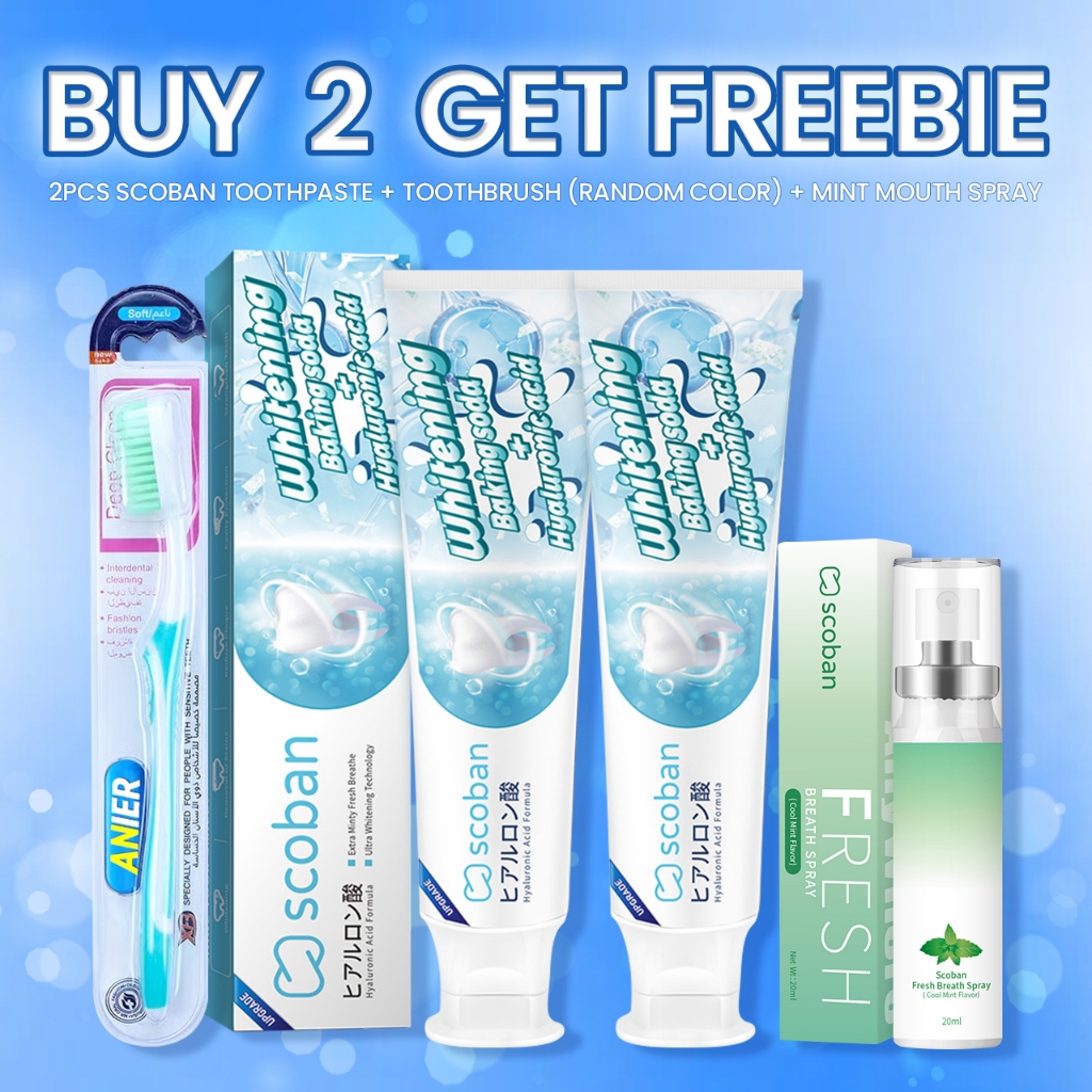 【Upgrade】scoban teeth Whitening toothpaste Peppermint Food Graded ...