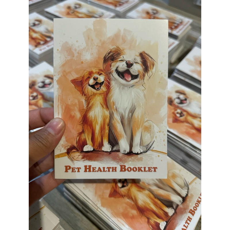 Pet Booklet / Pet Vaccination Card / Pet Card / A6 size : 400gsm Hard ...