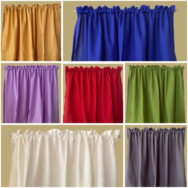 1pc PLAIN WINDOW CURTAIN (Geena Cloth) 6ft | Shopee Philippines
