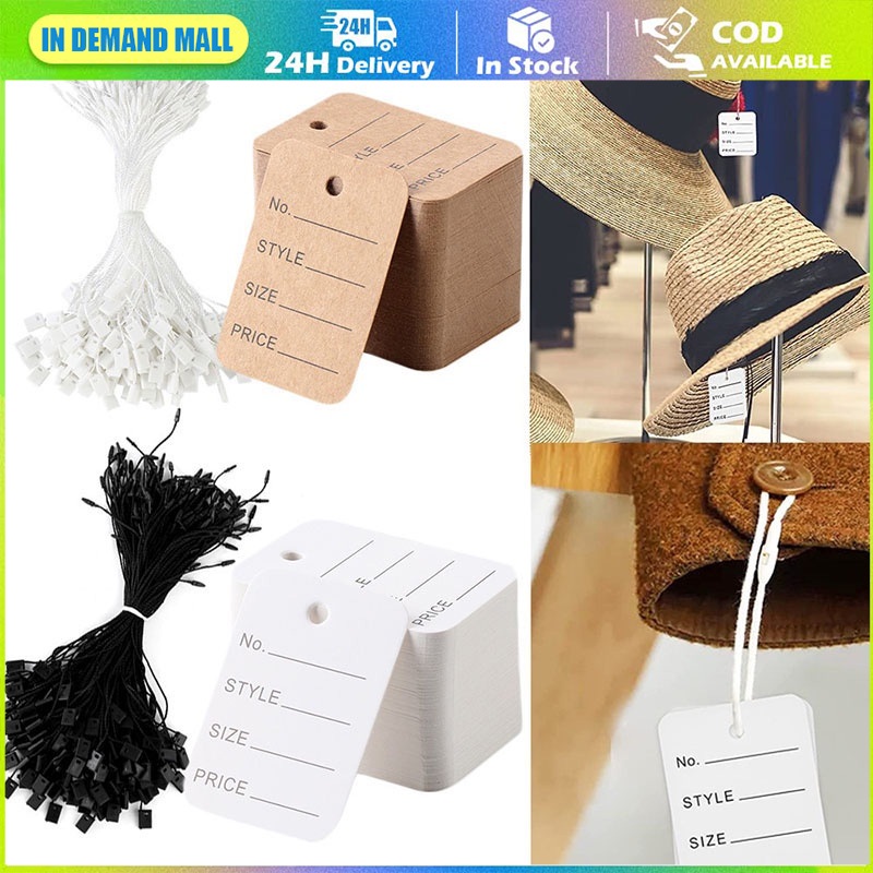 500/1000Pcs Clothing Price Tags And Hang Tag String Clothing Tags Store ...