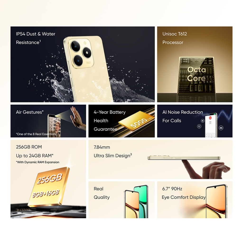 realme C61 Smartphone | 6GB+128GB / 8GB+256GB | Unisoc T612 Processor ...