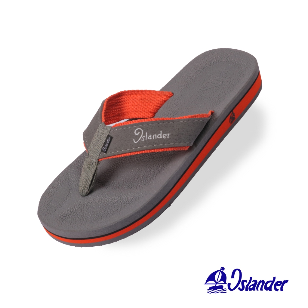 Islander 2430 L (Gray / Orange) - Unisex Slippers for Men & Women ...