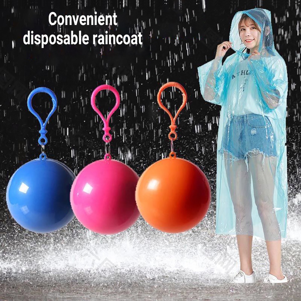 Disposable raincoat mini mini storage ball portable outdoor emergency ...
