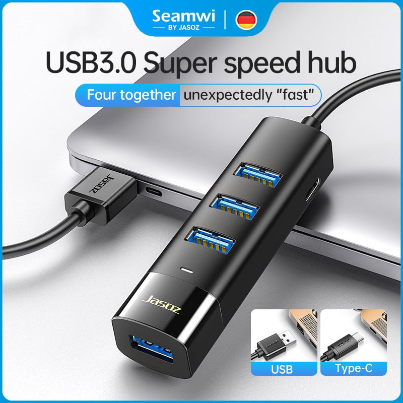 Jasoz USB 3.0 HUB 4 Port OTG Splitter Adapter Printer Multi Expander ...