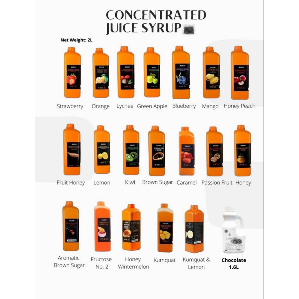 Boduo Flavored Syrups 2L | Shopee Philippines
