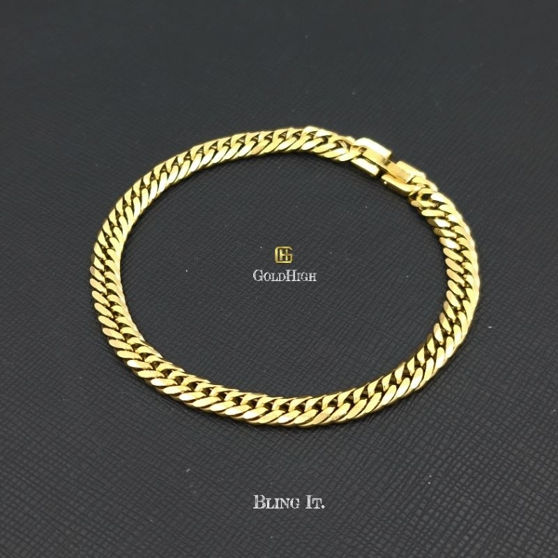 GoldHigh Japan Style Bracelet Double Lock 5mm | Shopee Philippines