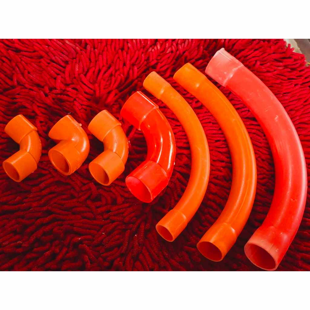 PVC Heavy Duty Orange Long & Short Elbow | Shopee Philippines