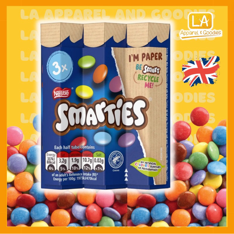 Smarties Milk Chocolate Tube 3 Pack 102g | Shopee Philippines
