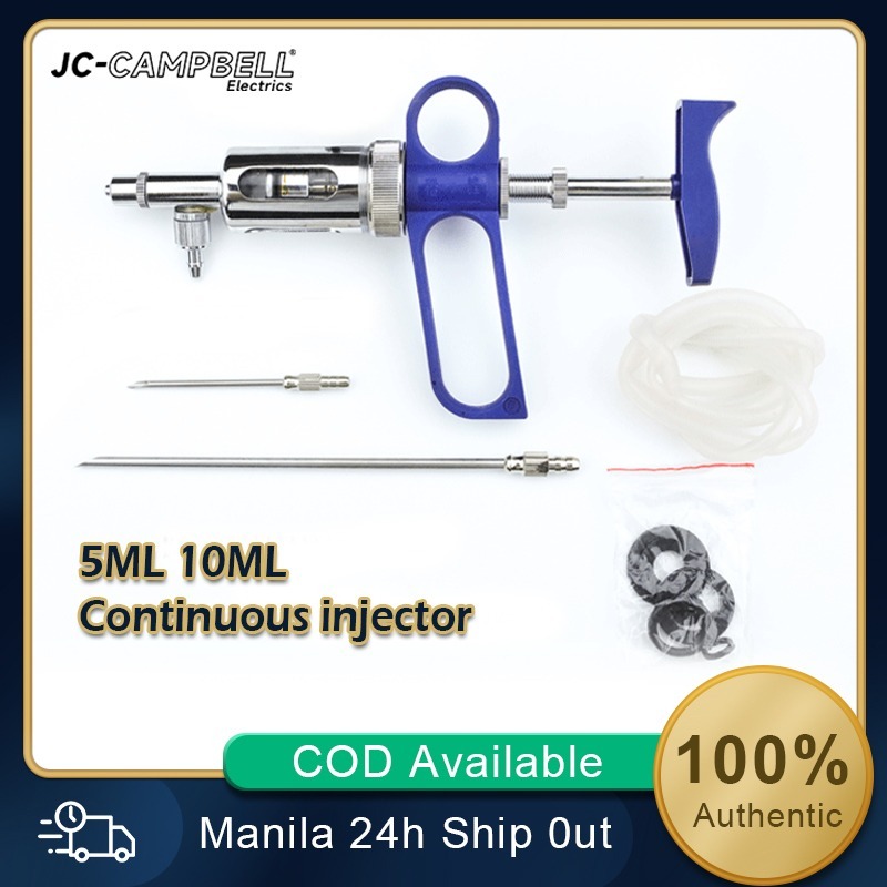 5ML 10ML Animal Stainless Steel Continuous Syringe Adjustable Automatic ...
