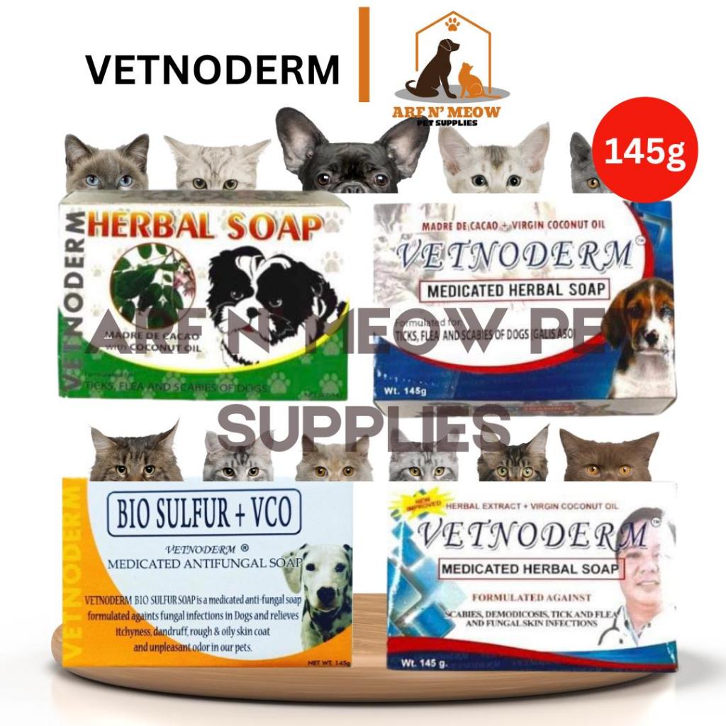 145g Vetnoderm Medicated Herbal Soap Veterinary VCO Sulfur Tick and ...