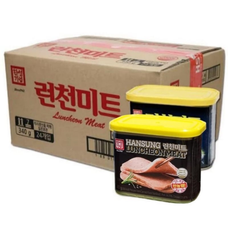 Hansung Korean Luncheon Meat 340g x 24 (1BOX) (NEW PACKAGING) | Shopee ...