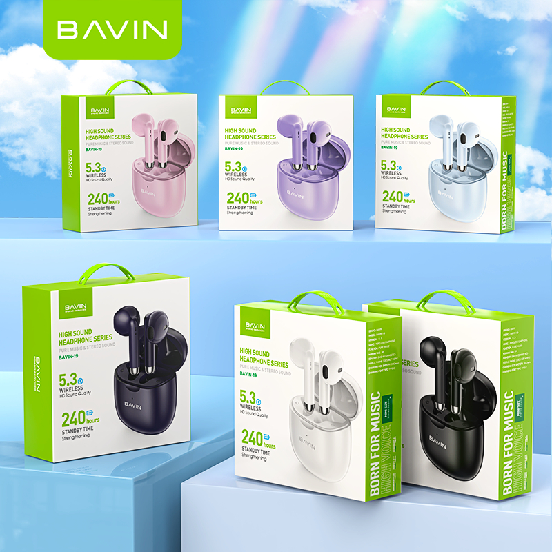 BAVIN BA19 TWS Bluetooth 5.3 Earphone High Stereo Sound Wireless ...