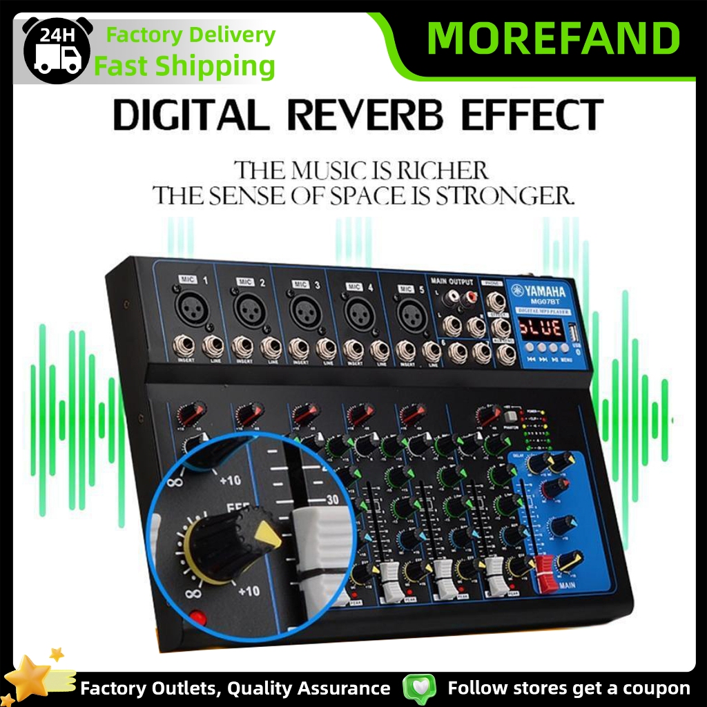 F4/F7 4/7Channel Professional Mixer MP3 player with USB port Bluetooth ...