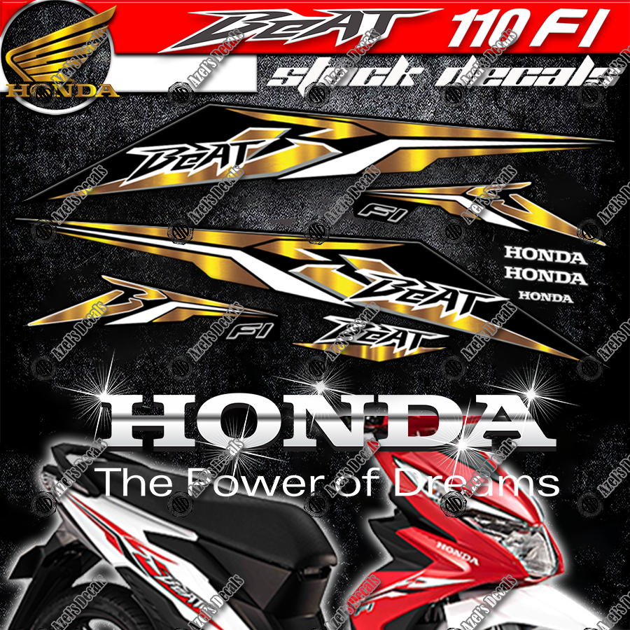 004 HONDA BEAT FI V2 110 STOCK DECALS STICKER FOR MOTORCYCLE PARTS AND ...