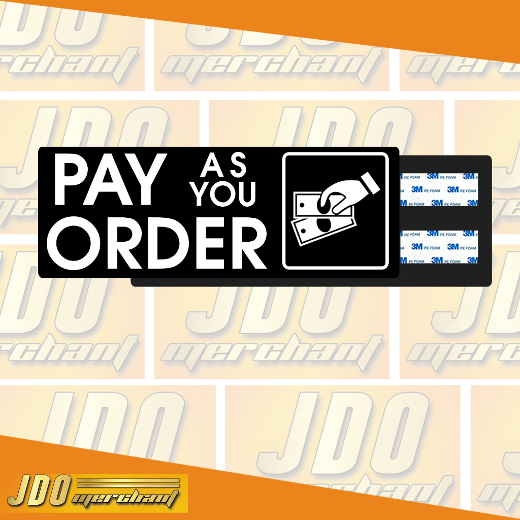 Pay As You Order Signage Sign | Shopee Philippines