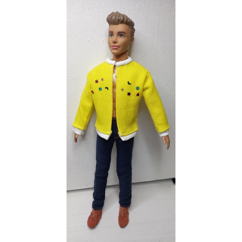 ken doll yellow funk maong jacket only | Shopee Philippines