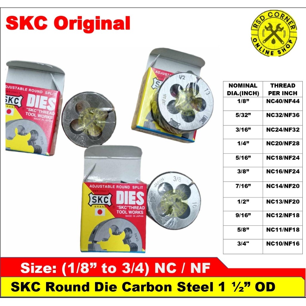 SKC Round Die Carbon Steel 1 1/2" OD (Sold Per Piece) | Shopee Philippines