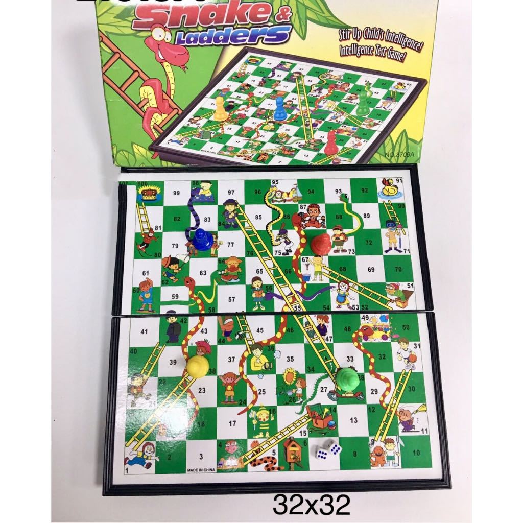 snake ladder game board with dice set board game | Shopee Philippines