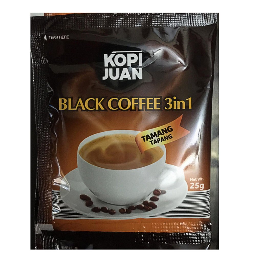 6 Pcs. Kopi Juan Coffee 3 in 1 Black, Brown. Blanka 25g. - Beverage ...