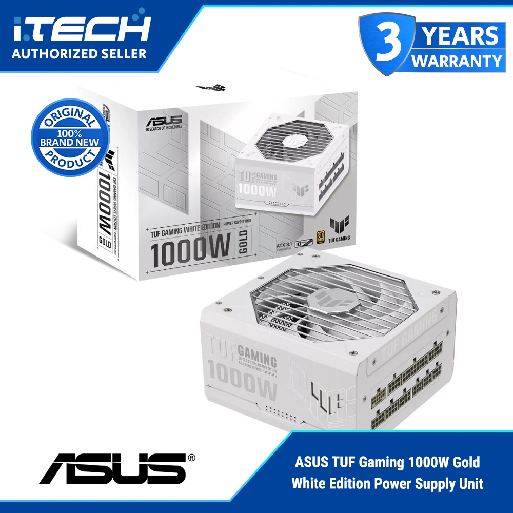 ASUS TUF Gaming 1000W Gold White Edition Power Supply Unit | Shopee ...