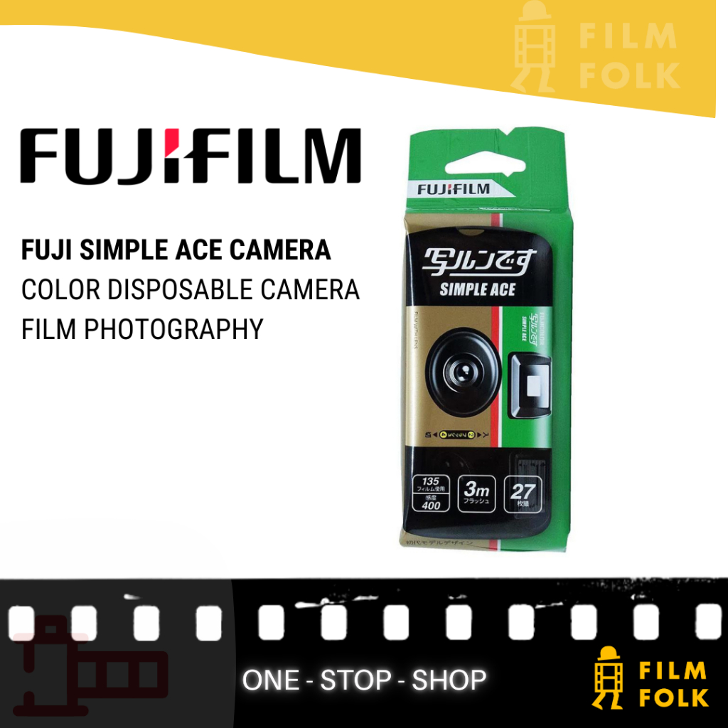 FUJIFILM SIMPLE ACE DISPOSABLE CAMERA - FILM PHOTOGRAPHY 27 SHOTS ...