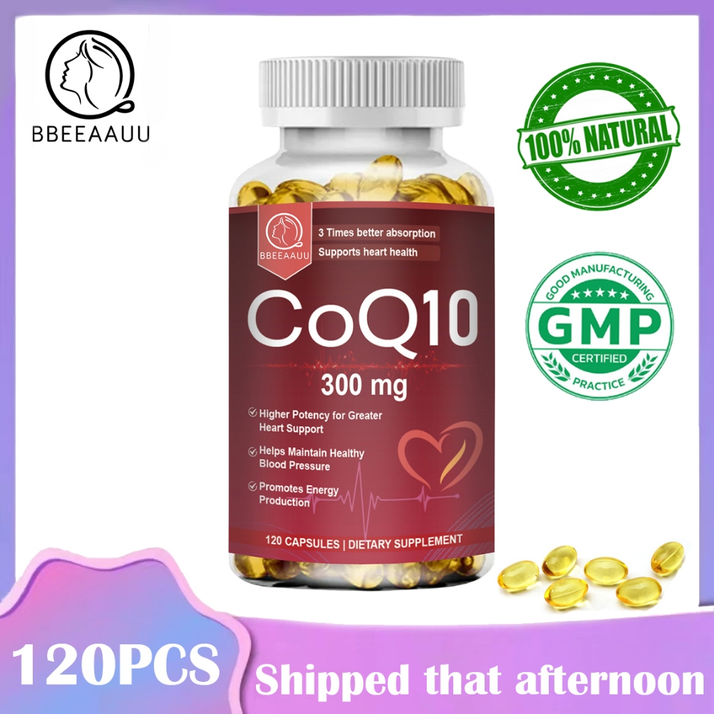 BBEEAAUU 300 Mg High Potency Coenzyme Q10 Softgels,Vegetarian Promoting ...