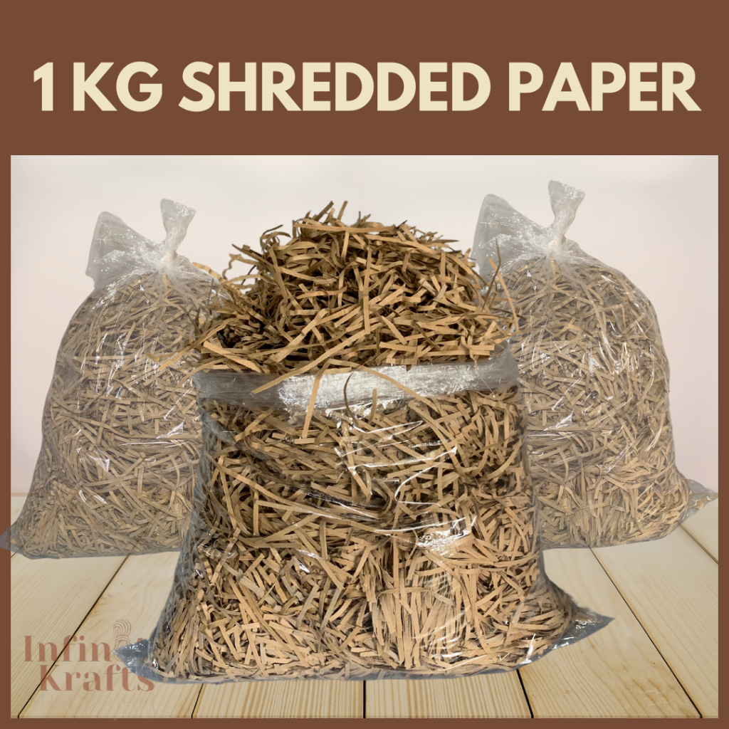 1 Kilo Kraft Shredded Paper Filler for Gifts, Packaging, Souvenirs ...