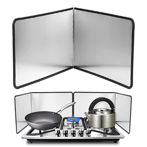 Cooking Shield Splatter-Kitchen Stainless Steel Foldable Cooking Shield ...