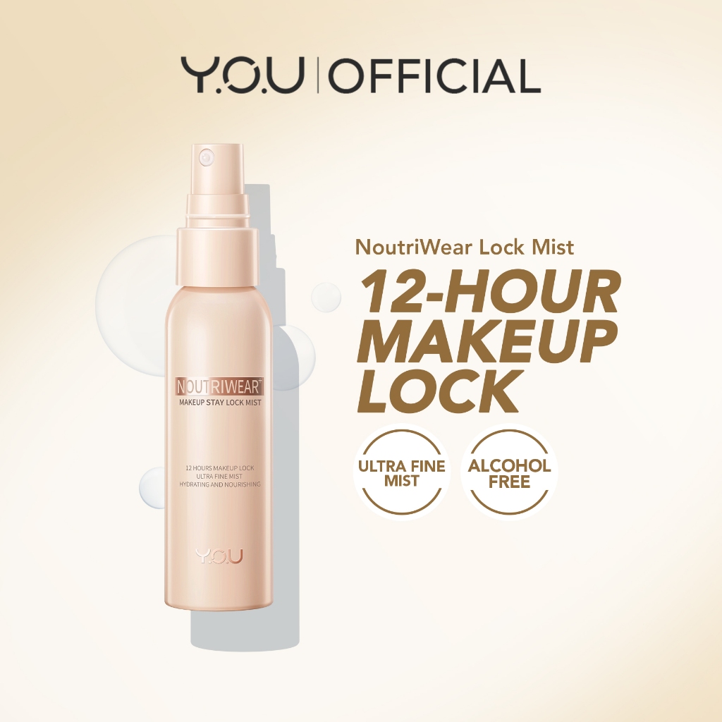 Y.O.U NoutriWear Makeup Stay Lock Mist | Setting Spray | 12H Makeup ...