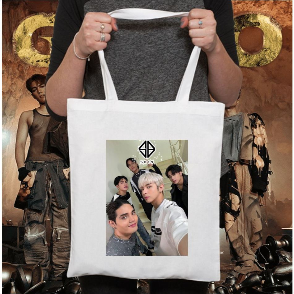 PRINTED/ GRAPHIC TOTE BAG SB19 GENTO PRINTED CANVAS BAG 13X15 INCHES 3M ...