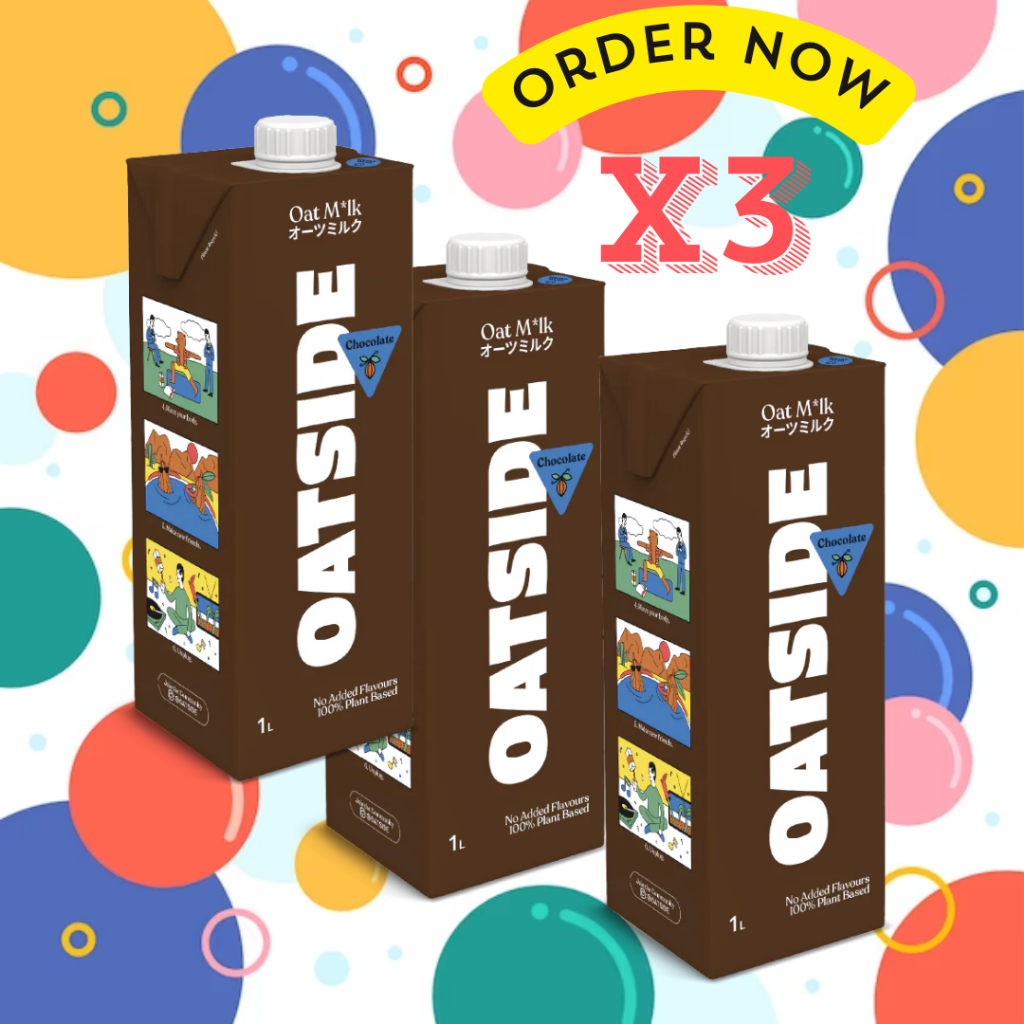 OATSIDE Chocolate Oat Milk 1L x 3 Pack – Plant-Based, Vegan, Barista ...