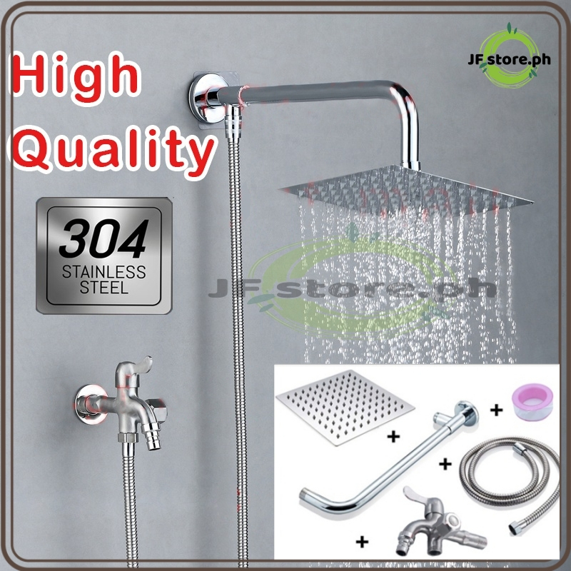 High Quality Stainless Steel 304 Square Shower Set Square Round Shape ...