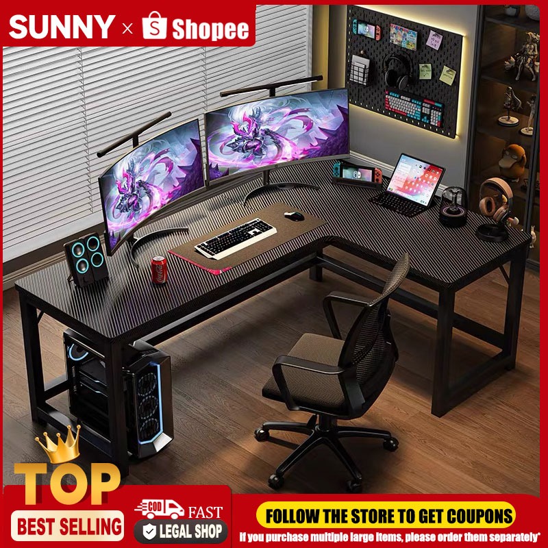 SUNNY Game Table L-Shaped Corner Table Office Desk Study Table (140*100 ...