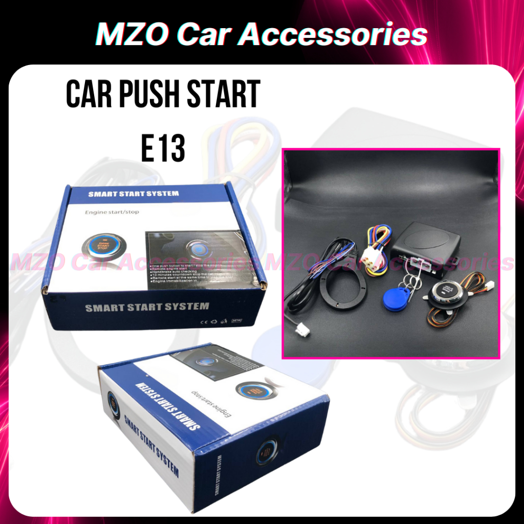 Stop Button Car Start Engine RFID Alarm System Push Button Remote ...