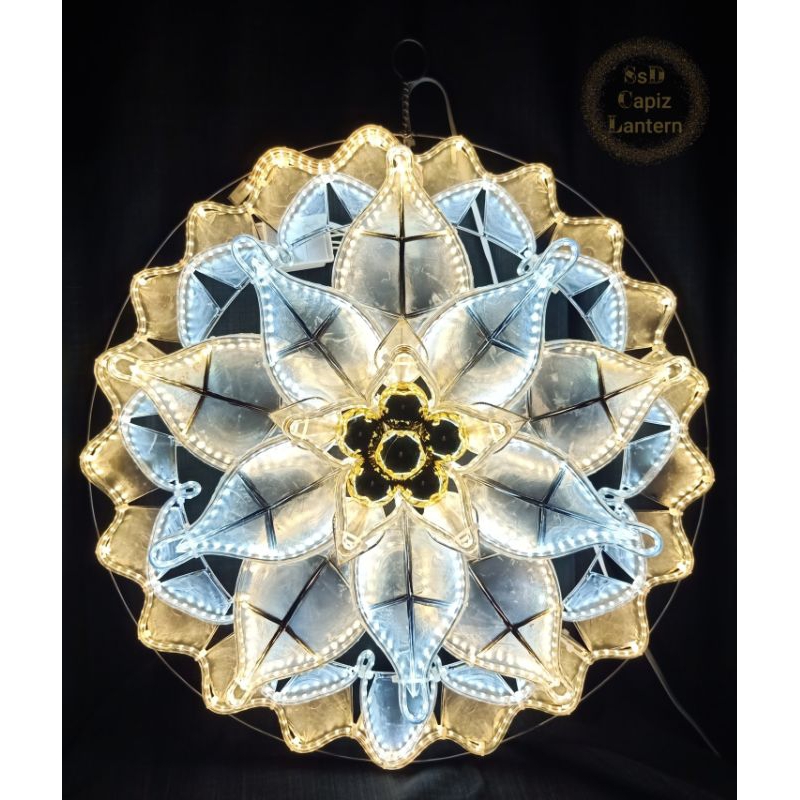 ‼️Special POINSETTIA 20 inches Capiz Parol / Capiz Lantern (PURE LED ...