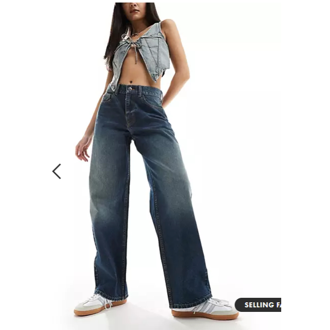 Baggy Jeans Swagger Style Denim Maong Pants for Women Dancer Hiphop ...