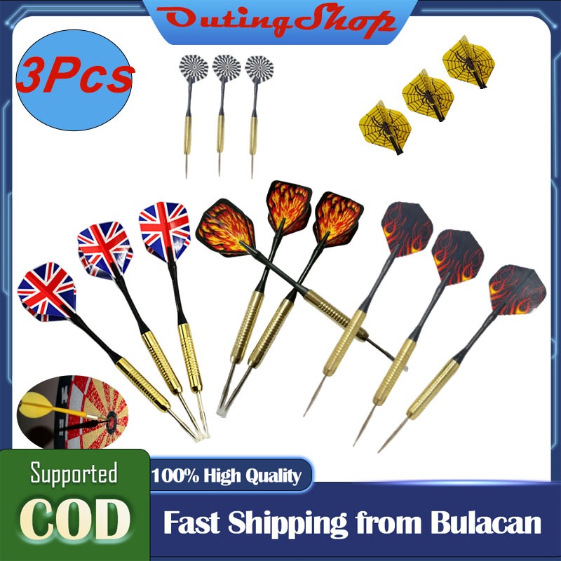 3Pcs Dart Pin Steel Tip Darts Professional Metal Darts with Flag ...