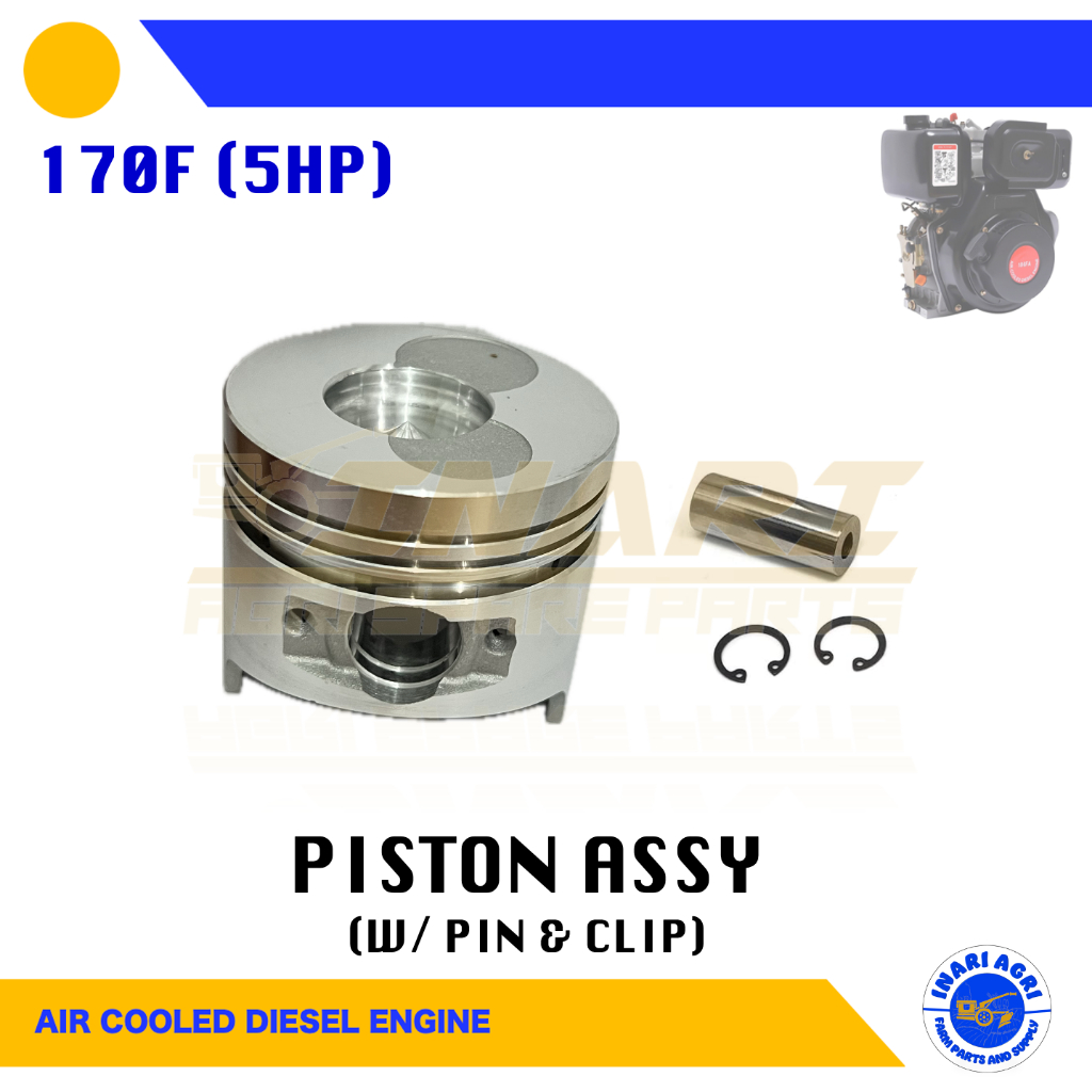 PISTON ASSY 170F 173F 178F 4HP 5HP 6.5HP 7HP 8HP AIR COOLED DIESEL ...