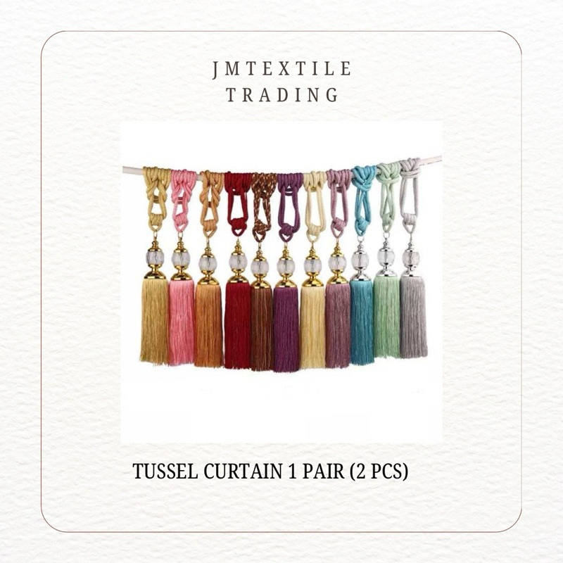 TUSSEL CURTAIN 1 PAIR (2 PCS) | Shopee Philippines