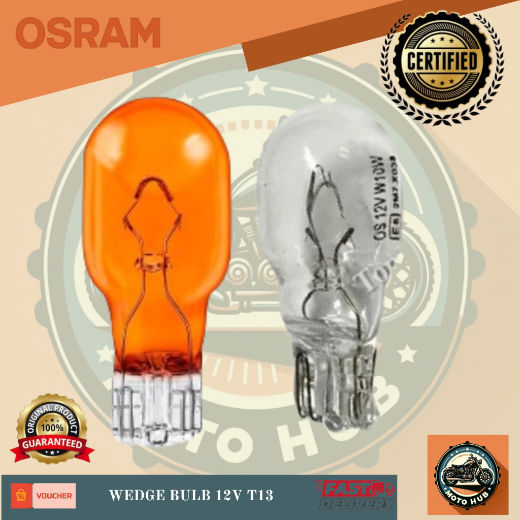 WEDGE BULB 12V 10W (T13) WY10W ORANGE/CLEAR (PER PIECE) | Shopee ...