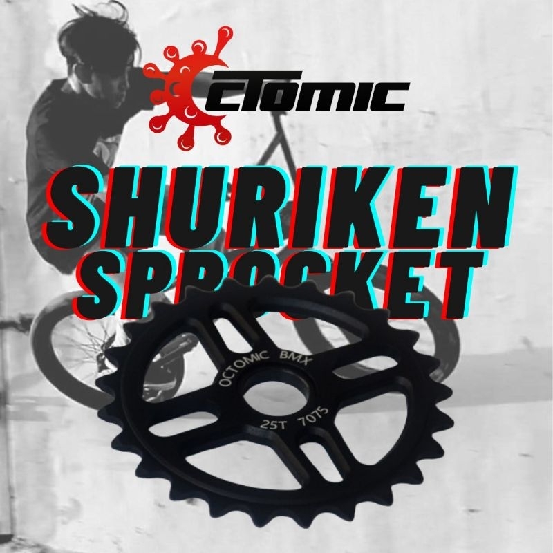 Octomic BMX | Shuriken BMX Plate Sprocket | 19mm adapter included ...