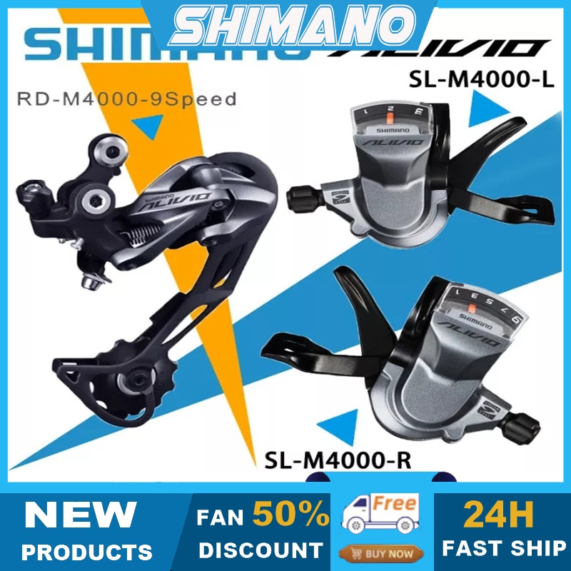 Shimano Alivio M4000 9 Speed Shifter Groupset Rear Derailleur rd MTB ...