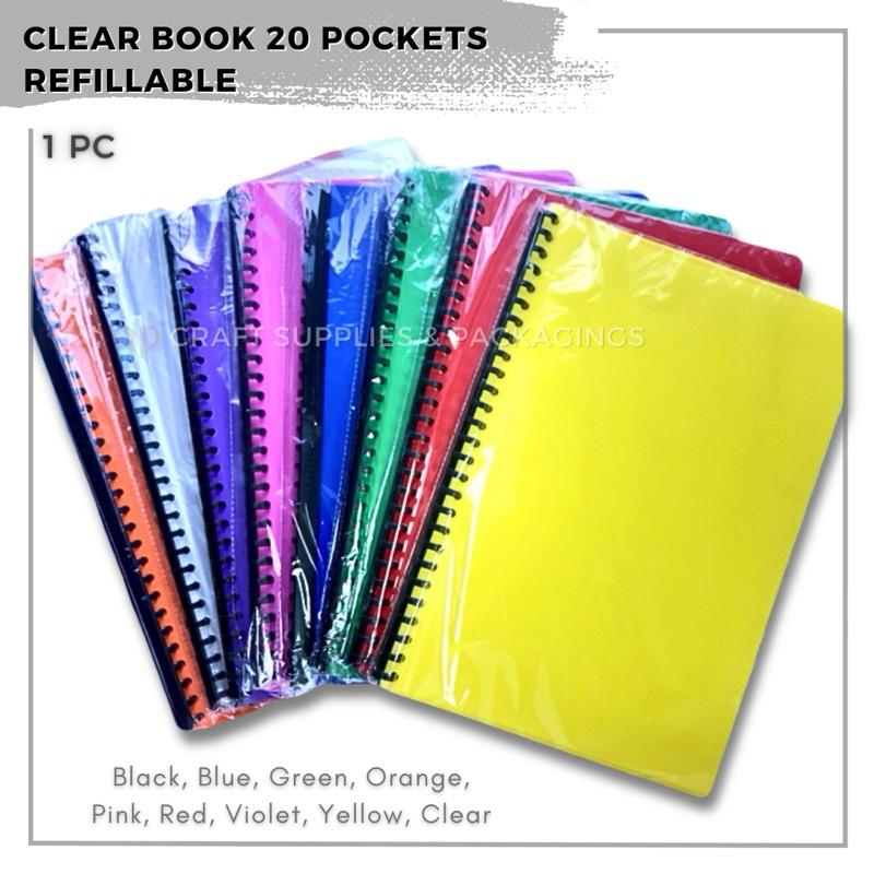 Clear Book Folder Refillable Short | Long 20pages | Shopee Philippines