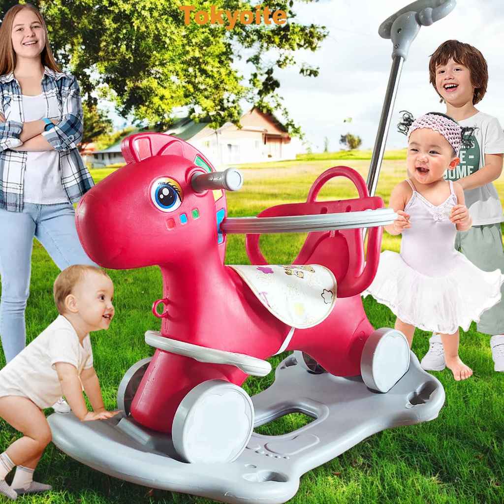 Tokyoite 3in1 Rocking Horse Rider Push Rocker Horse Toys Ride On ...