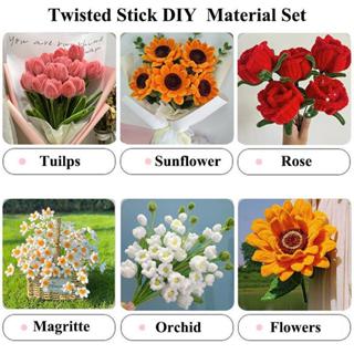 50pcs Colorful Fuzzy Wire Pipe Craft Flower Chenille Children's DIY ...