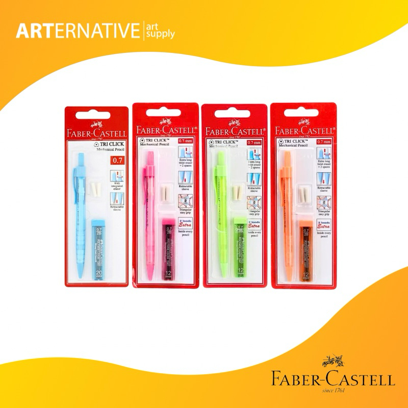 Faber Castell Tri Click Mechanical Pencil 0.5mm,0.7mm | Shopee Philippines